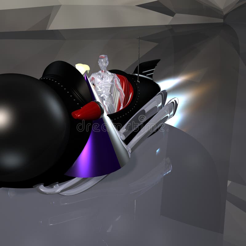 Mysterious alien guest stock illustration. Illustration of space - 98860839