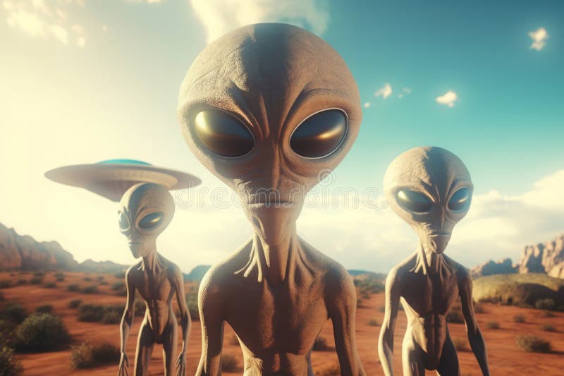Mysterious Aliens Creatures. Generate Ai Stock Photo - Image of ...