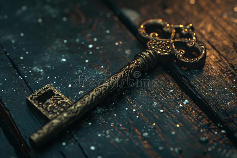 Mysterious Ancient Magic Key. Generate Ai Stock Illustration ...