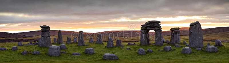 A Mysterious and Ancient Stone Circle Nestled in a Remote Moorland ...