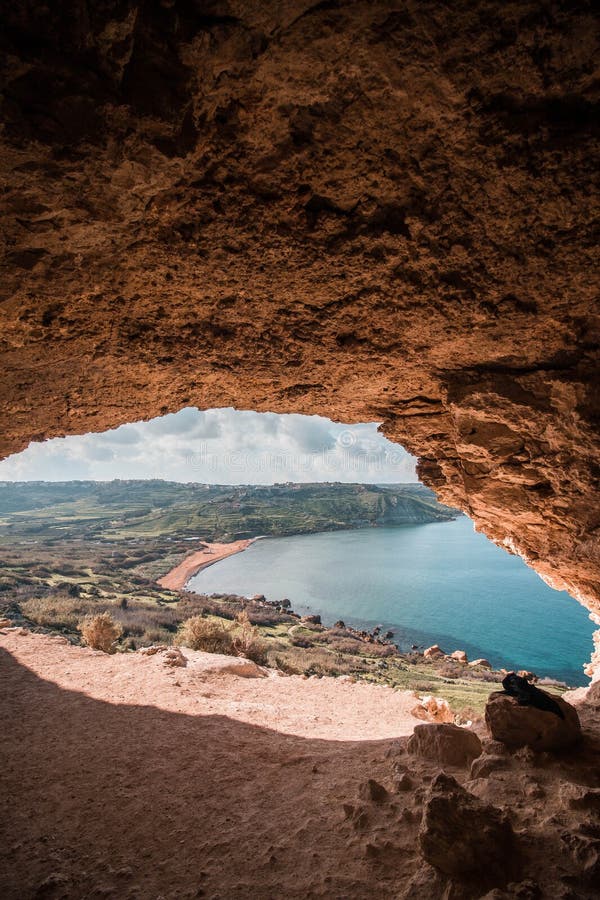 Mysterious and Ancient Tal-Mishta Cave Stock Photo - Image of ...