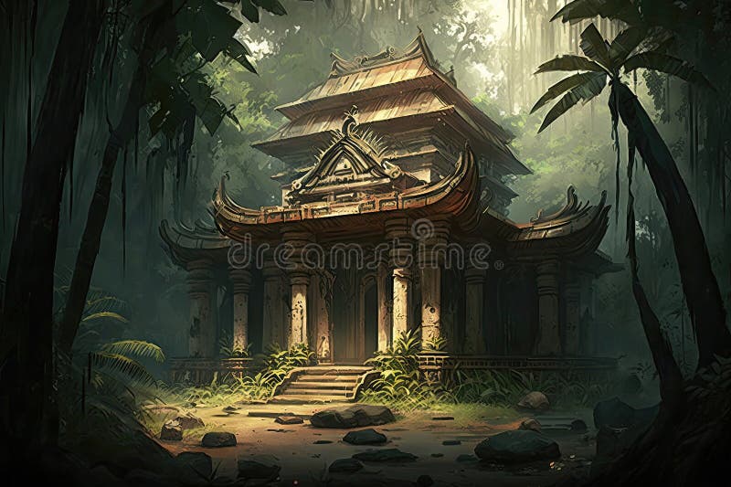 Hidden Jungle Temple Stock Illustrations – 544 Hidden Jungle Temple ...
