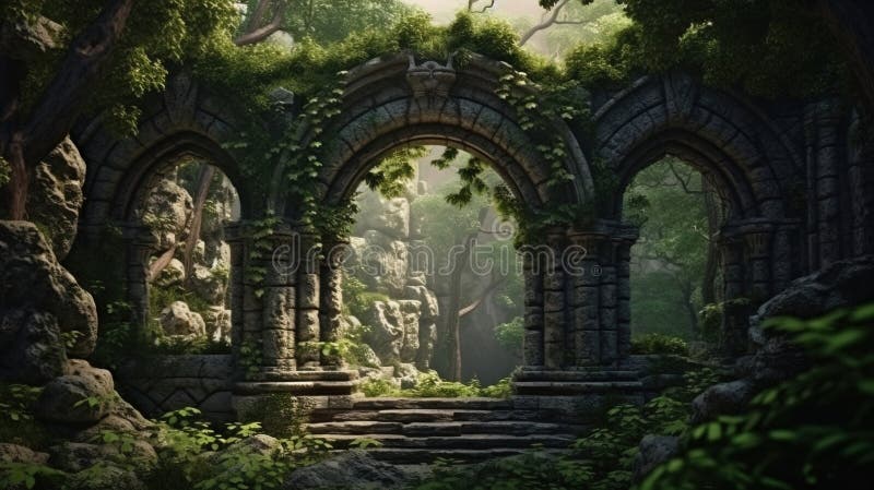 Forest Arches Stock Illustrations – 269 Forest Arches Stock ...