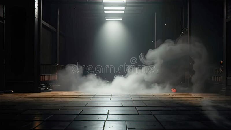 Mysterious and Atmospheric Scene with Dark Empty Space. Lighting with ...