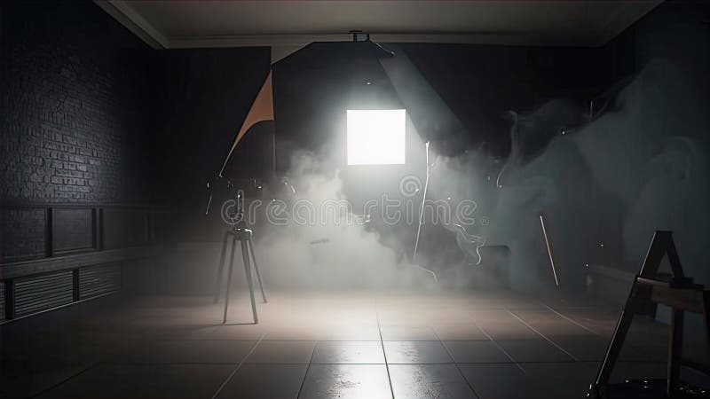 Mysterious and Atmospheric Scene with Dark Empty Space. Lighting with ...