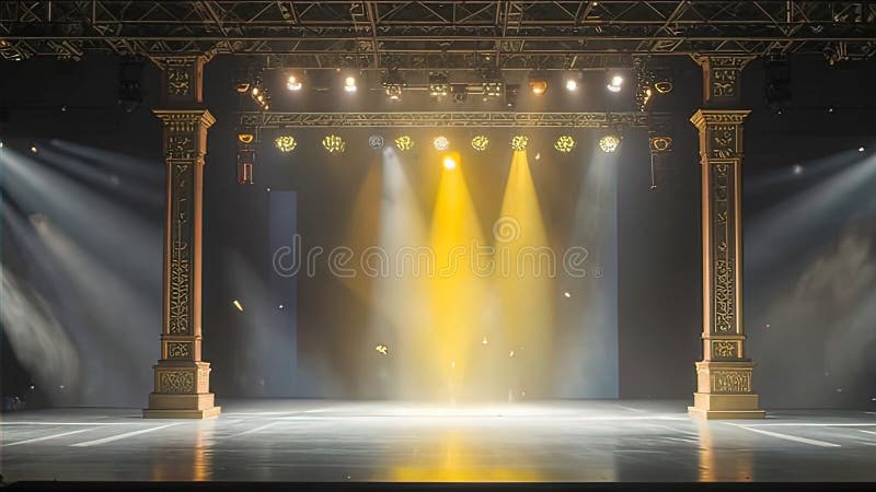 Mysterious and Atmospheric Scene with Dark Empty Space. Lighting with ...