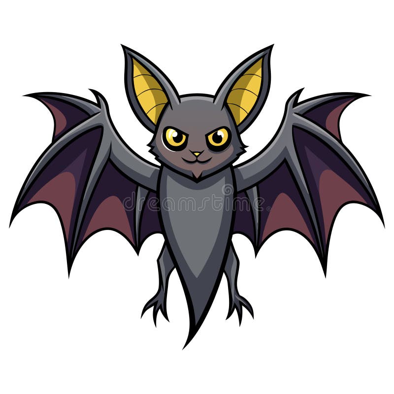 Mysterious Bat Vector for Gothic and Night Designs Stock Vector ...