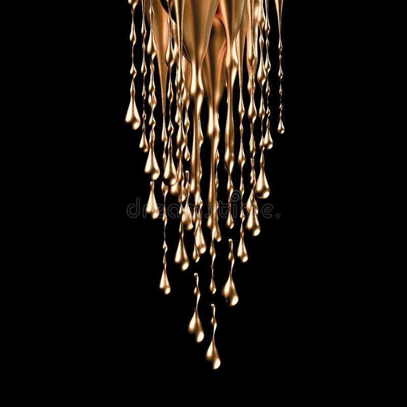 Mysterious, Beautiful, Luxury Gold Splash. 3d Illustration, 3d ...