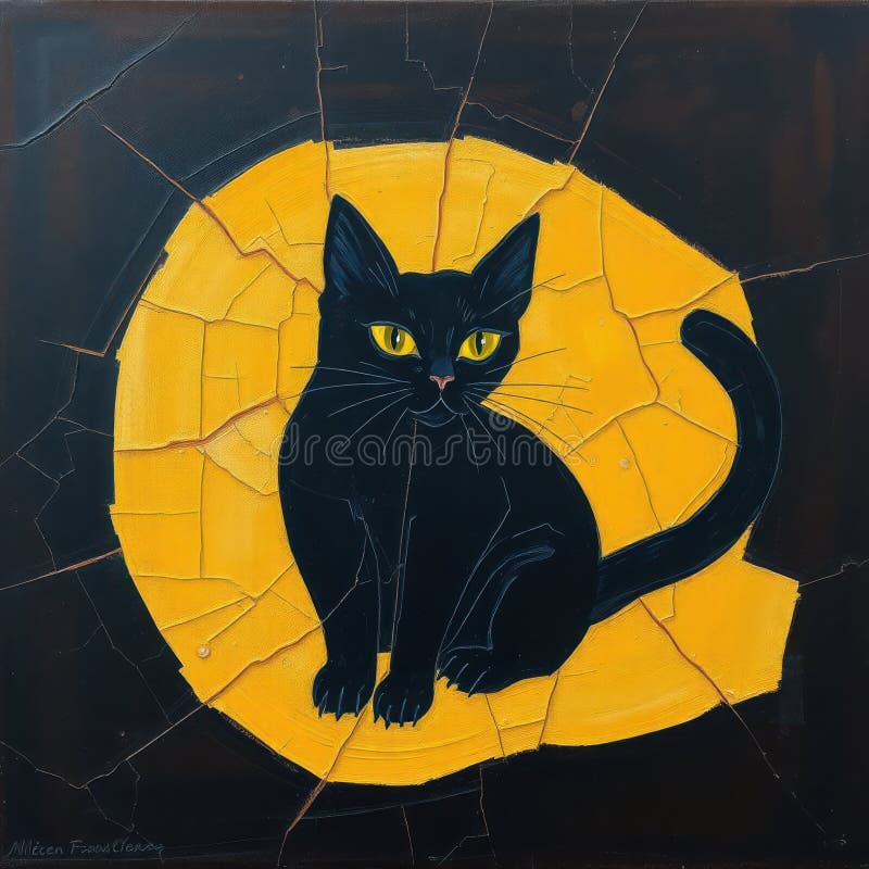 Black Cat Angular Stock Illustrations – 298 Black Cat Angular Stock ...