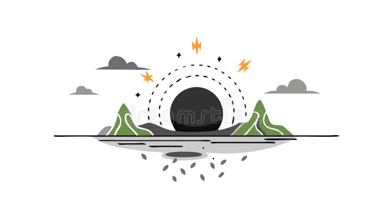 Mysterious Black Hole or Void Portal Icon, Vector Design Generative AI ...
