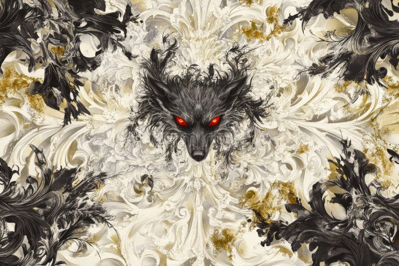A Mysterious Black Wolf is Depicted in an Illustration that Features ...