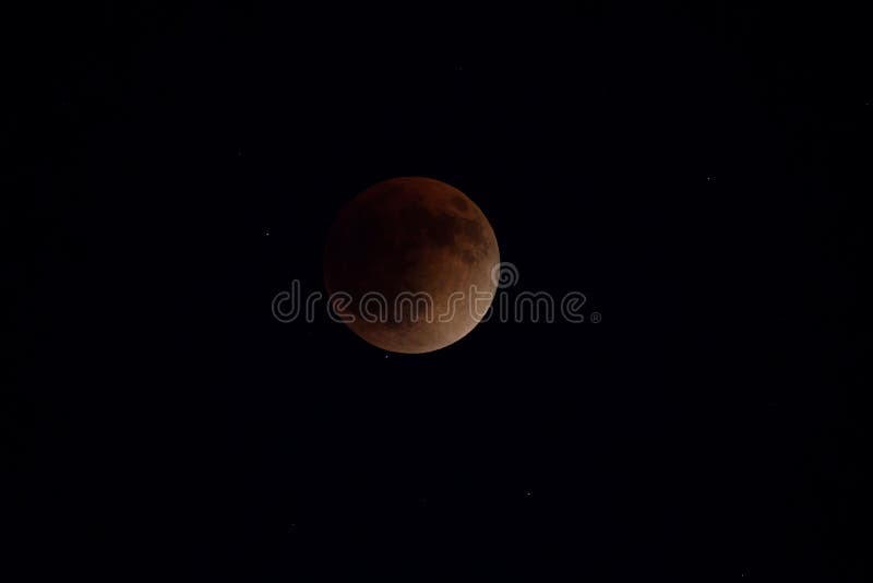 Mysterious Bloody Moon in the Dark Night Sky Stock Image - Image of ...