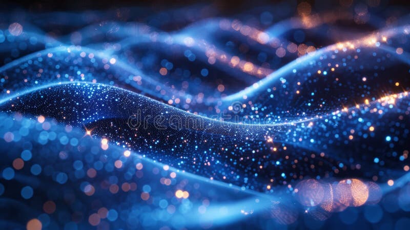 Mysterious Blue Abstract Background with Blurry Lights Stock Photo ...