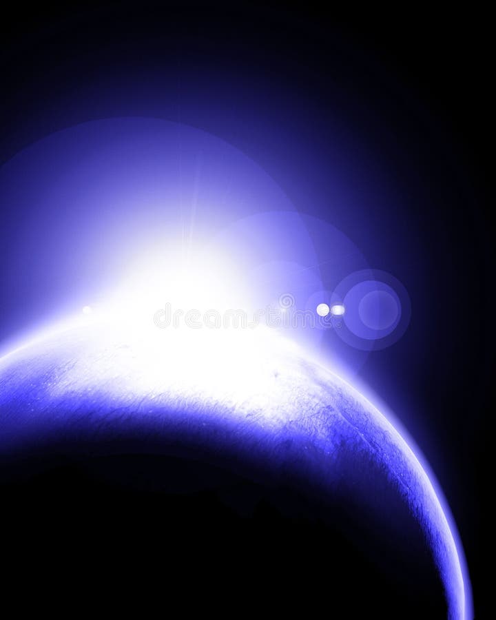 Mysterious blue world stock illustration. Illustration of flame - 2950472