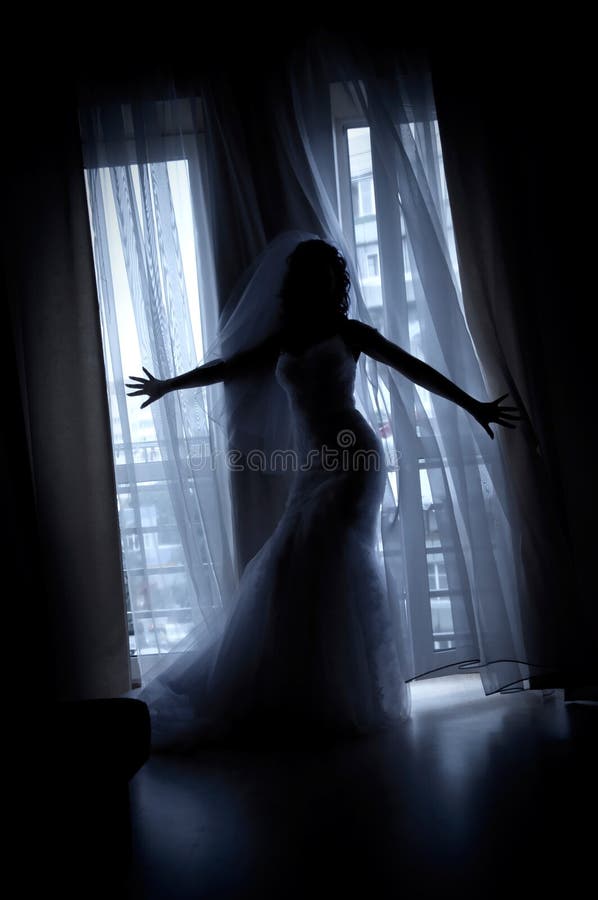 The mysterious bride stock image. Image of curtain, love - 11646303