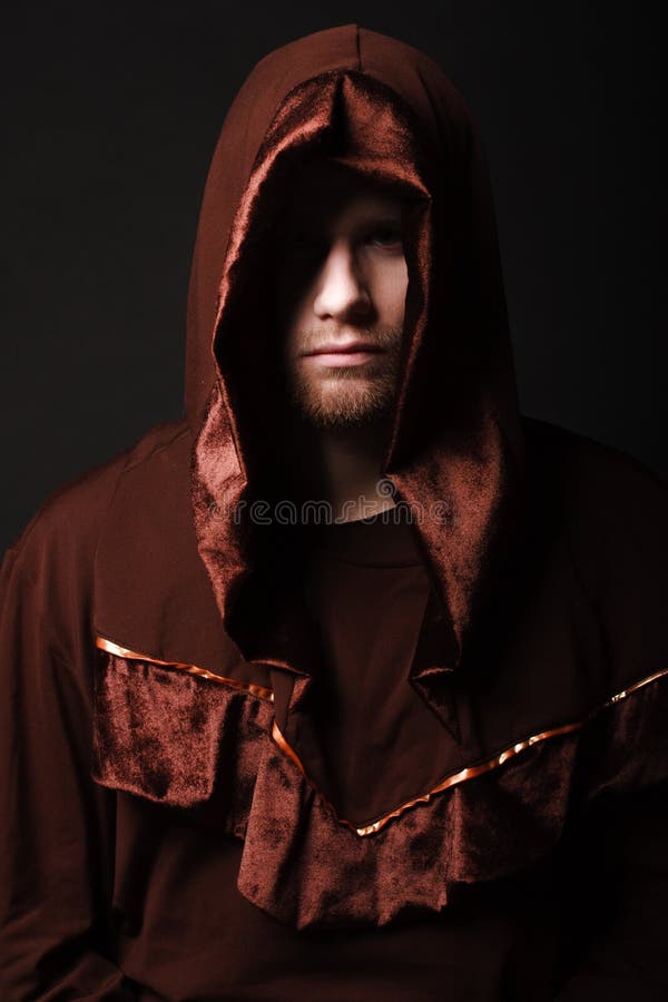 Mysterious Catholic monk stock photo. Image of cassock - 39092328