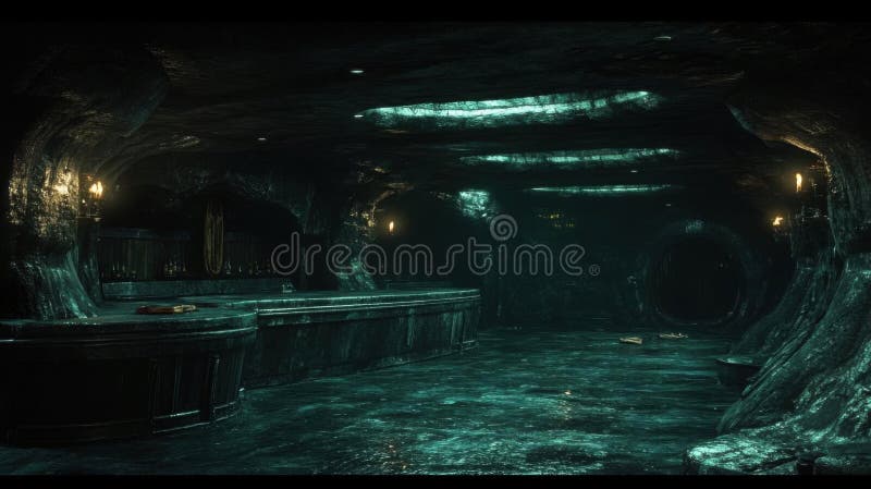 Mysterious Cave Bar: Dark Fantasy Setting Stock Photo - Image of ...