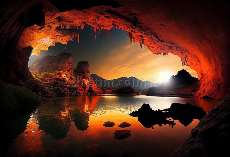 Mysterious Cave with a Beautiful Underground Lake and Hanging ...