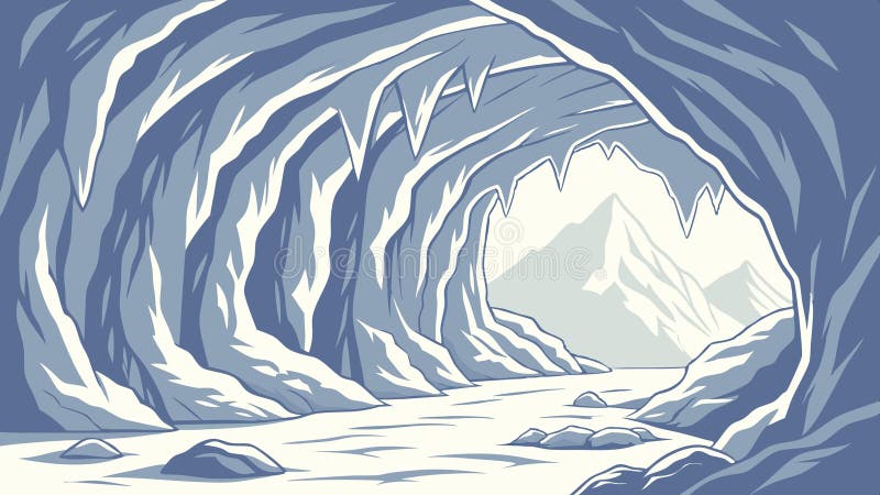 Mysterious Cave Interior with Stalactites, Underground Exploration and ...