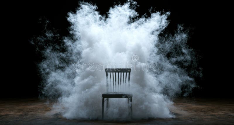 Mysterious Chair in Thick Smoke Stock Illustration - Illustration of ...