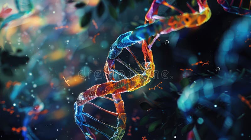 Mysterious and Complex, Colorful DNA Strands Visualize Genetics in a ...