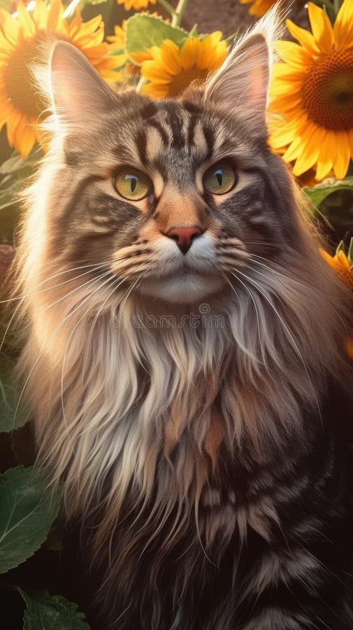 Maincoon Cat Stock Illustrations – 23 Maincoon Cat Stock Illustrations ...