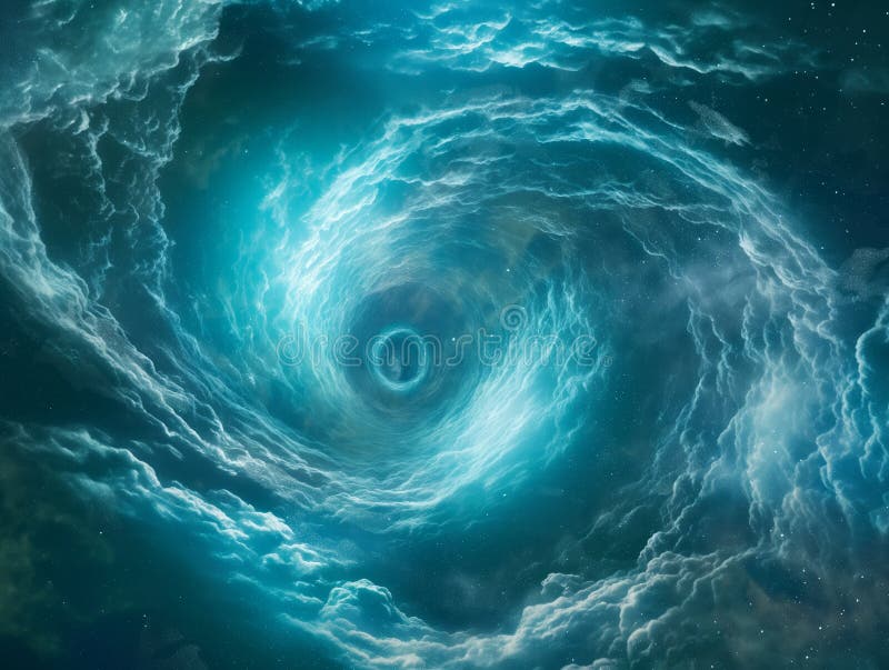 Mysterious Cosmic Vortex in Space Stock Image - Image of quantum, space ...
