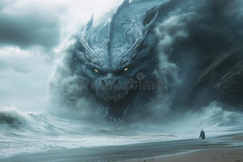 Mysterious Creature Emerges from the Ocean during a Powerful Tsunami at ...