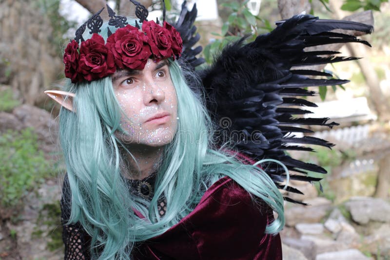 Mysterious Creature with Pointy Ears Stock Photo - Image of cosplay ...