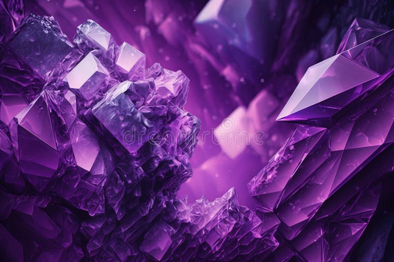 Mysterious Purple Crystal Abstract Generative Background Stock ...