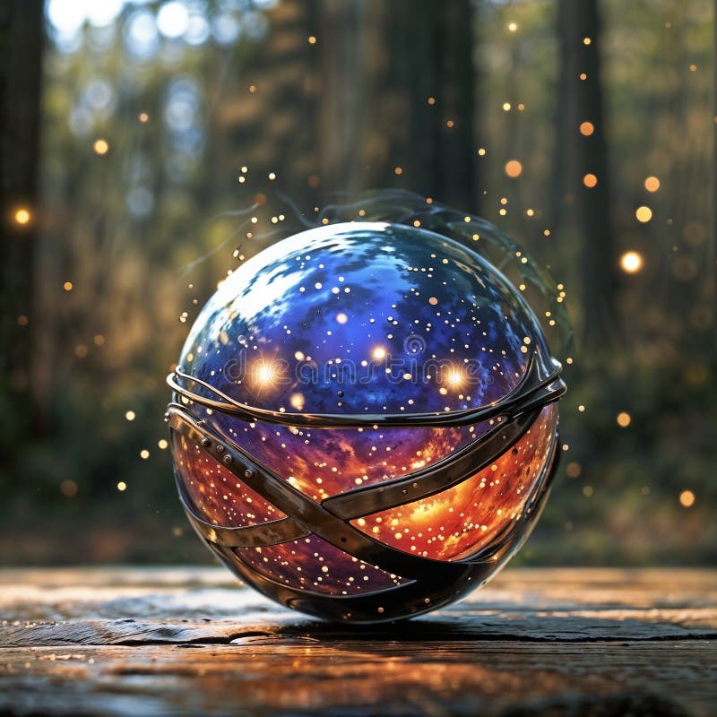 Mysterious Crystal Ball on Fantasy Backdrop for Use in Esoteric ...