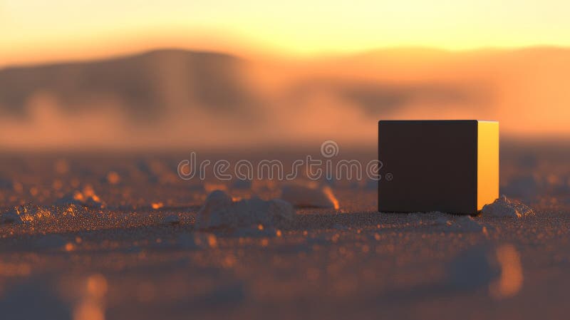 Mysterious Cube at Sunset: an Image of Great Intrigue Stock Photo ...