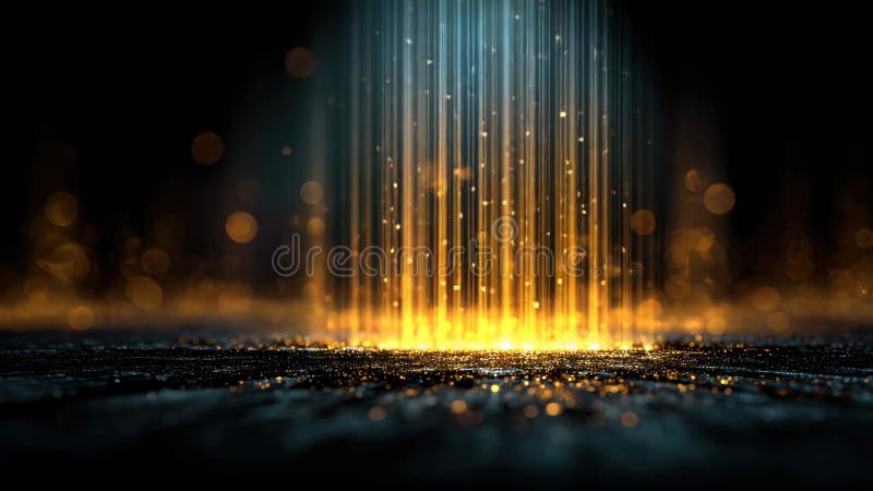 Mysterious Dark Background Illuminated by Bright Yellow Light Stock ...