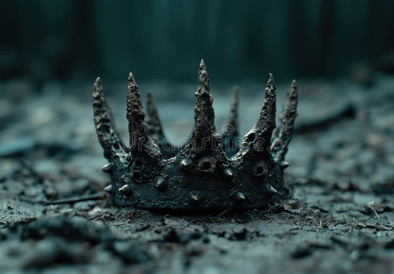 Mysterious Dark Crown-like Structure on the Ground Stock Illustration ...