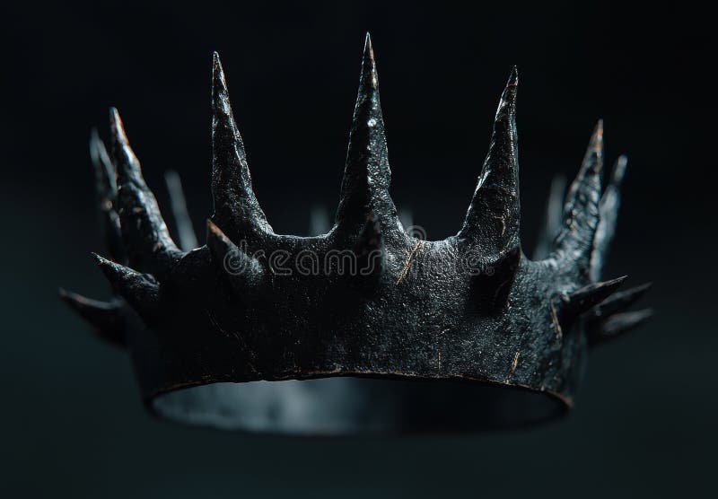 Mysterious Dark Crown with Sharp Spikes Stock Illustration ...