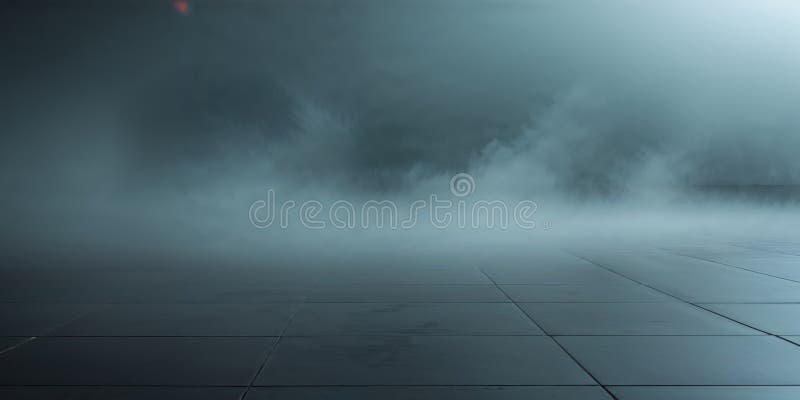 Mysterious Dark Fog Over a Tile Floor Background. Stock Photo - Image ...