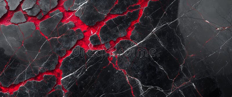 Mysterious Dark Marble Texture Red Veins Cracks Stock Photos - Free ...