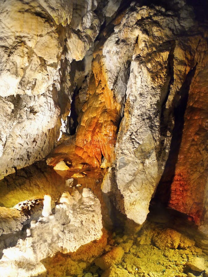 Mysterious Deep Cavern Interior Closeup Stock Image - Image of amazing ...