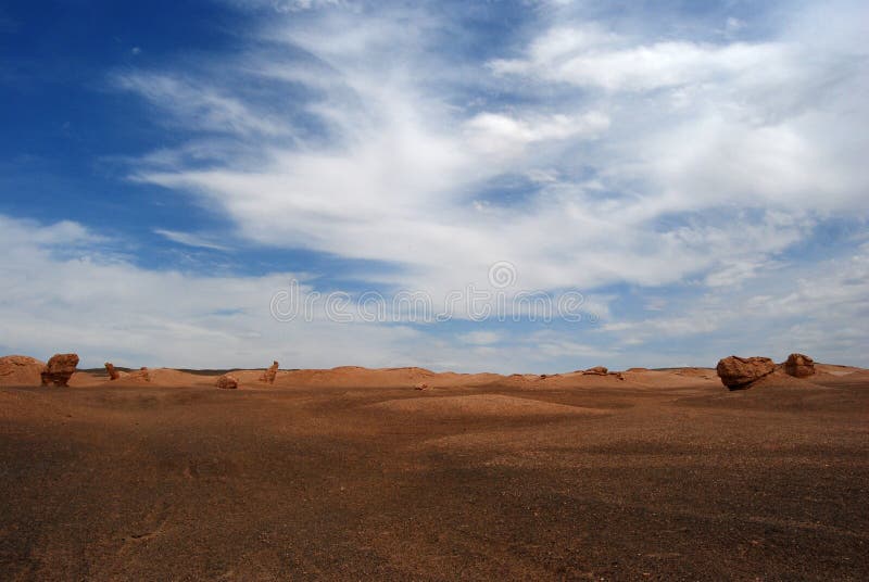 Mysterious desert Luobupo stock photo. Image of basins - 6479244