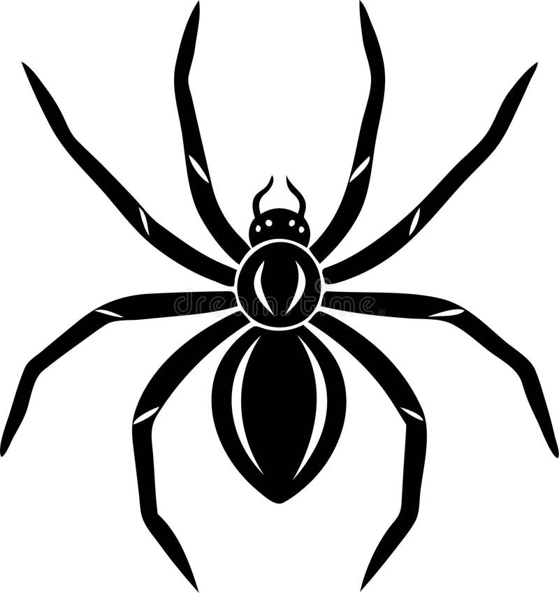 Mysterious Spider Silhouette Vector for Halloween & Spooky Designs ...