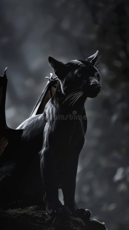 Mysterious Entity Imagine a Bat Merging with a Panther Resulting in a ...