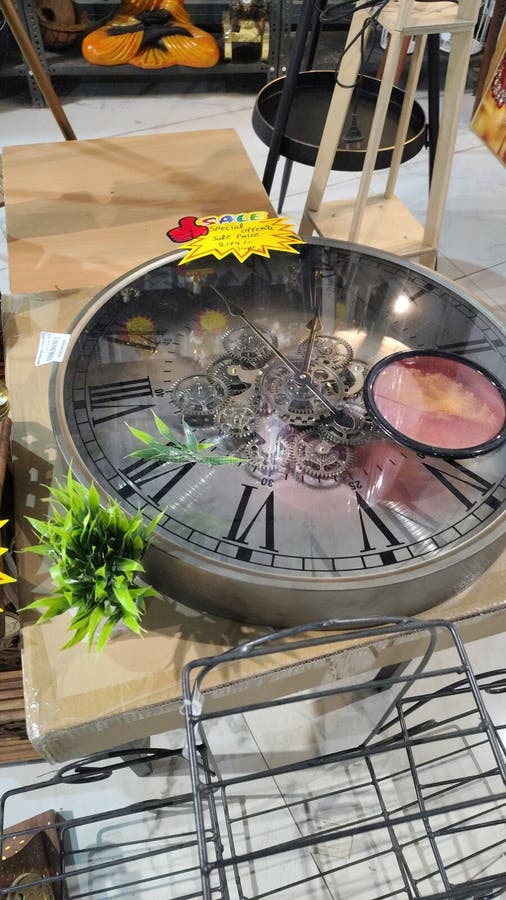 A Mysterious Eye Catching Clock Editorial Stock Image - Image of wheel ...