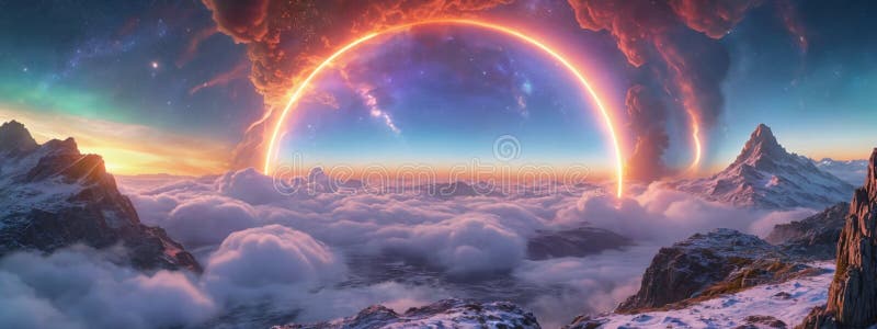Mysterious Fantasy World. AI Generate Stock Illustration - Illustration ...