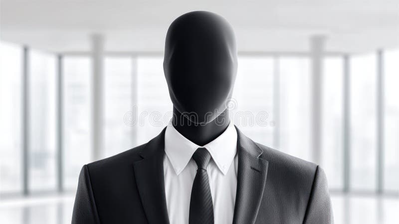 A Mysterious Figure in a Black Suit, Standing in Front of a Bright ...