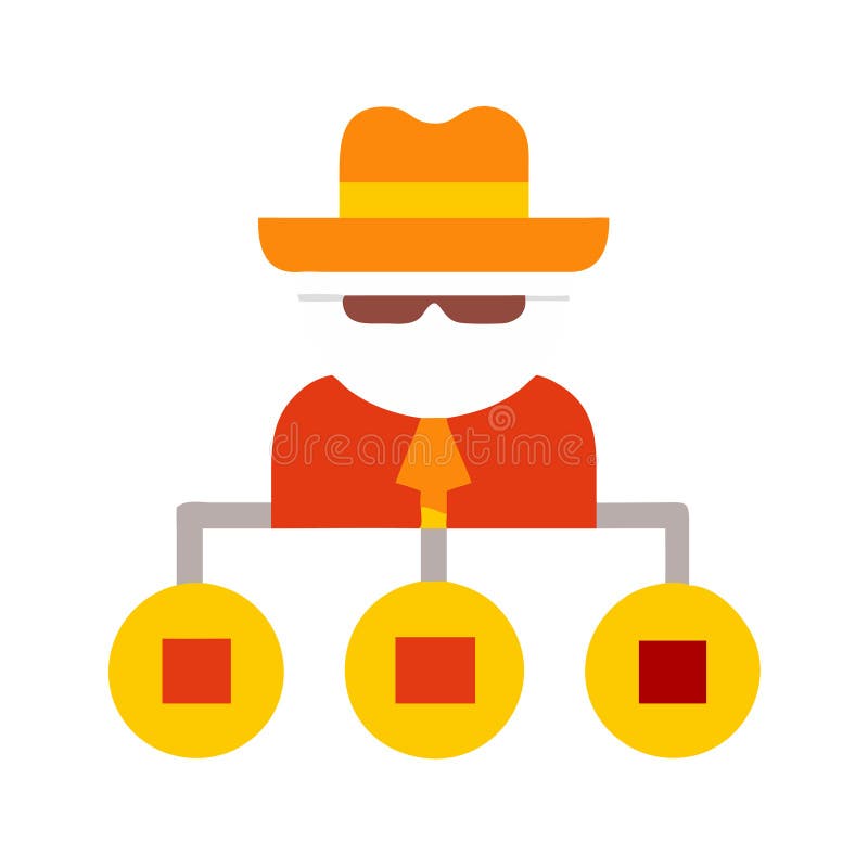 Mysterious Figure in Hat Representing Network Connection Concept Vector ...