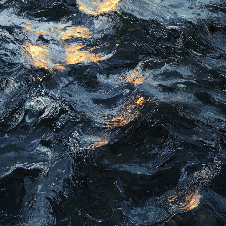 Mysterious Fire Burning on Water Surface Creating an Enigmatic and ...