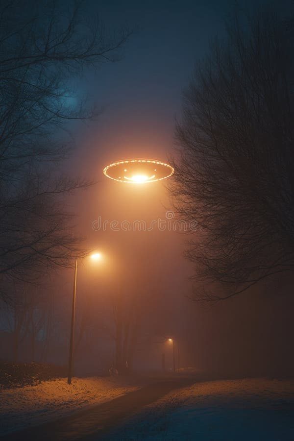 Mysterious Foggy Night stock image. Image of dark, misty - 362048285