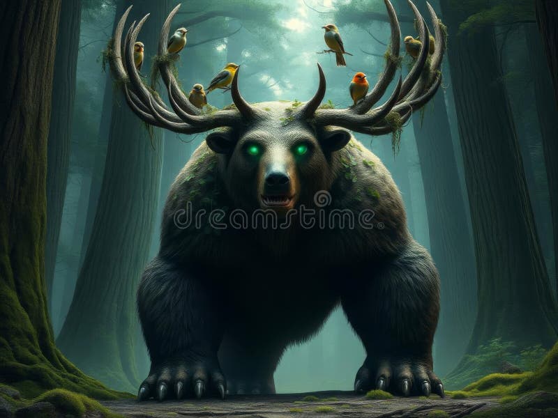 Mysterious Forest Creature Blends Powerful Bear Features with Majestic ...