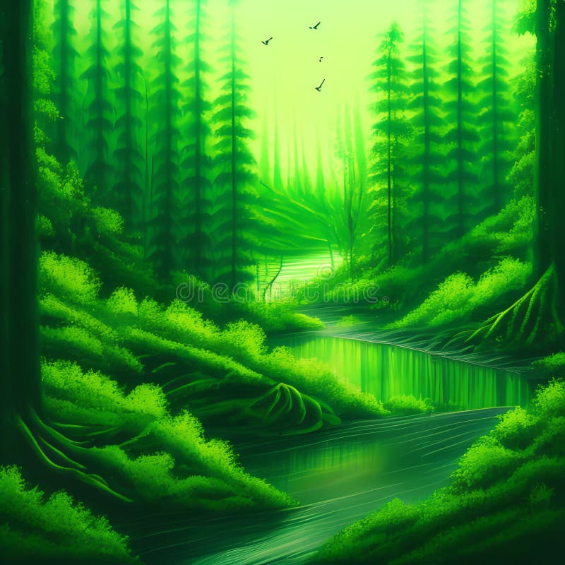 Mysterious Forest, Generative AI Illustration Stock Illustration ... Mysterious Forest, Generative AI Illustration Stock Illustration ...