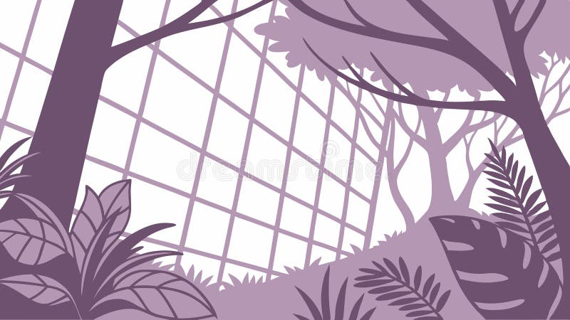 Mysterious Forest with Grid Structure, Enclosed Nature, Vector Design ...